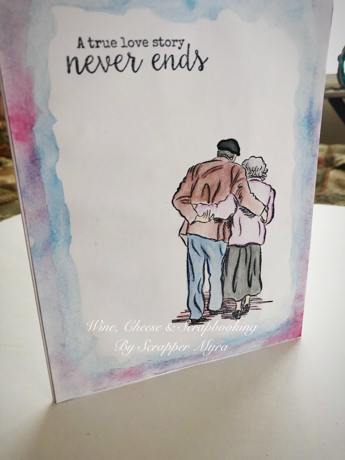 Wine, Cheese and Scrapbooking: One Layer Card