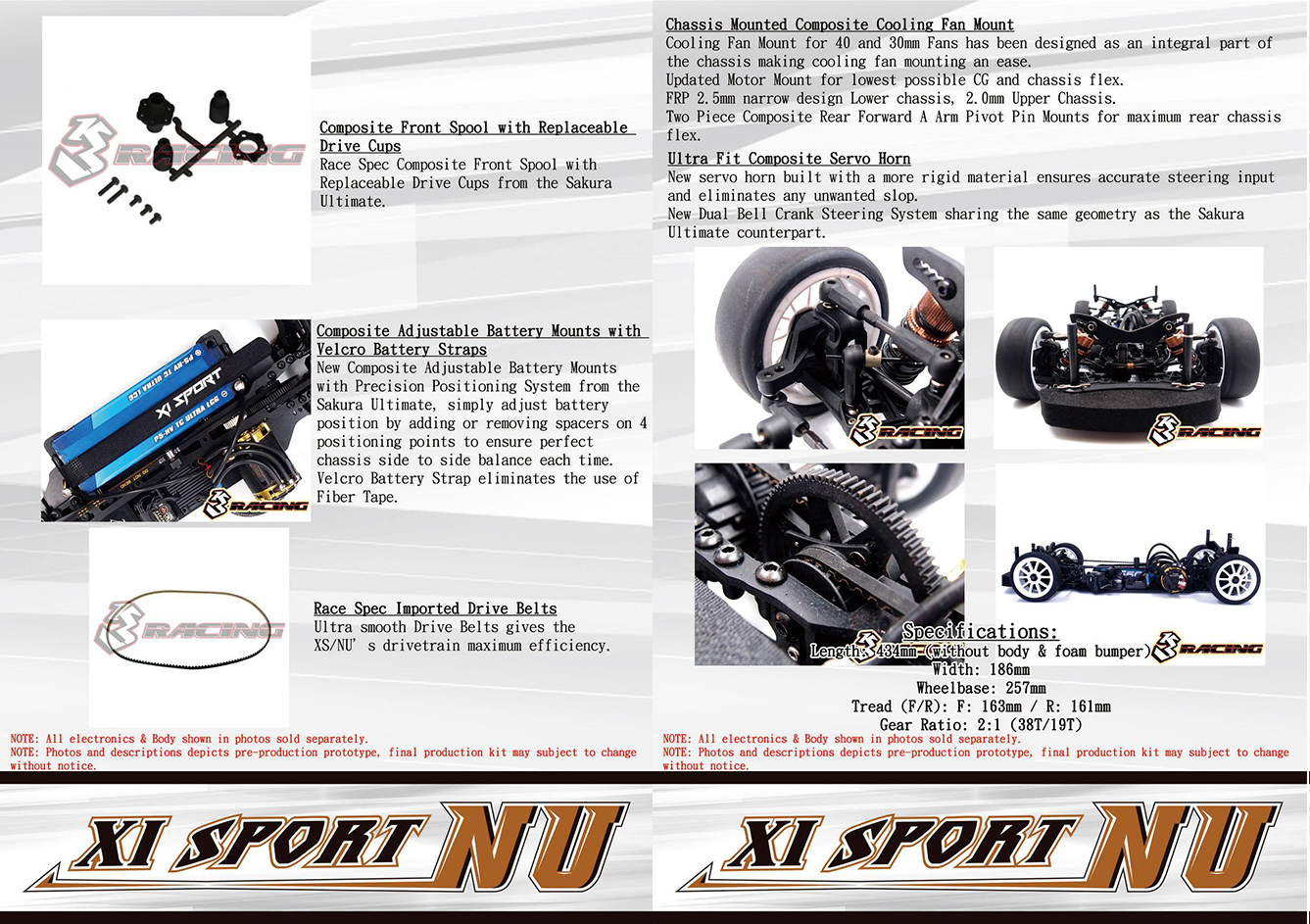 3Racing 新シャーシ「XI SPORT NU」発表|ラジコンもんちぃ - オフロード/オンロード/ドリフト ラジコンニュース