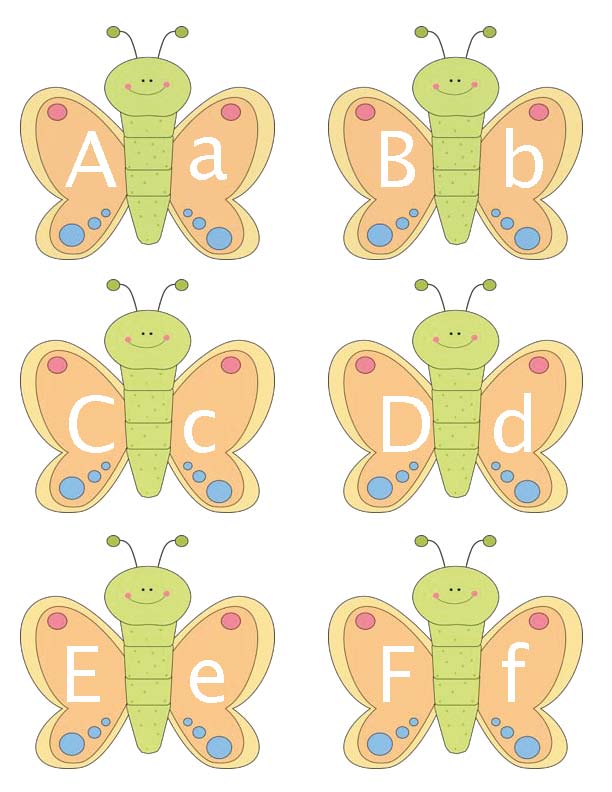 Butterfly Alphabet Cards - Classroom Freebies