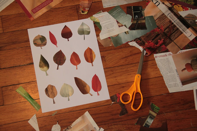 simple Serendipities: DIY Magazine Leaf Art