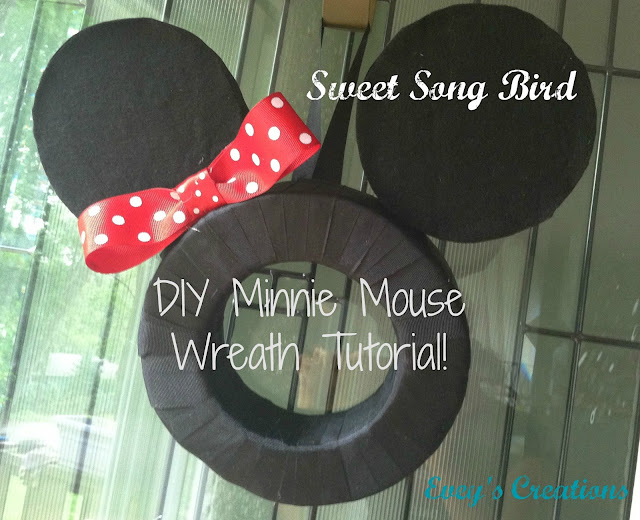Evey's Creations: Dollar Tree DIY Minnie Mouse Wreath Tutorial