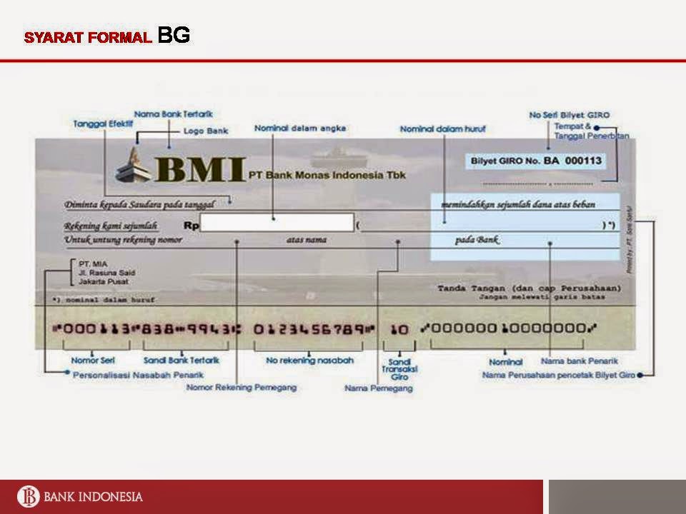 PPKS: CEK – BILYET GIRO SEBAGAI INSTRUMEN PEMBAYARAN DALAM ...