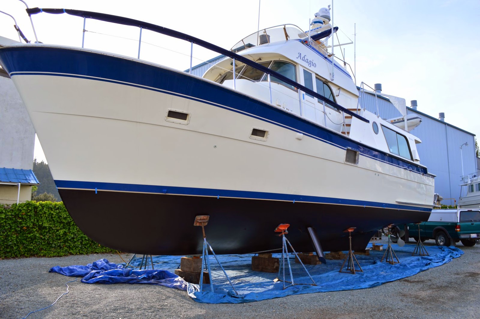 Adagio Cruising: June 1, 2014 - Boat out of water (projects)