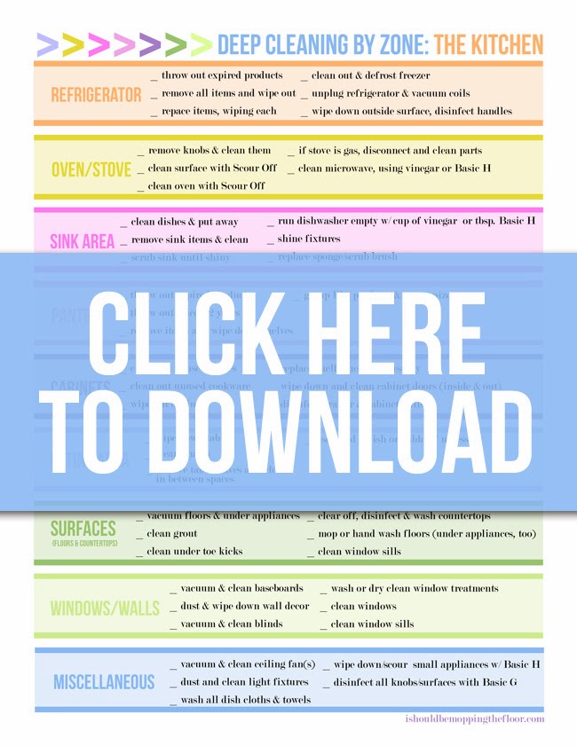 Deep Cleaning by Zone: the Kitchen {part one} | i should be mopping the ...