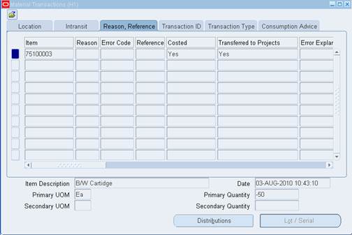 Oracle Applications Oracle Projects Integration With Inventory Module