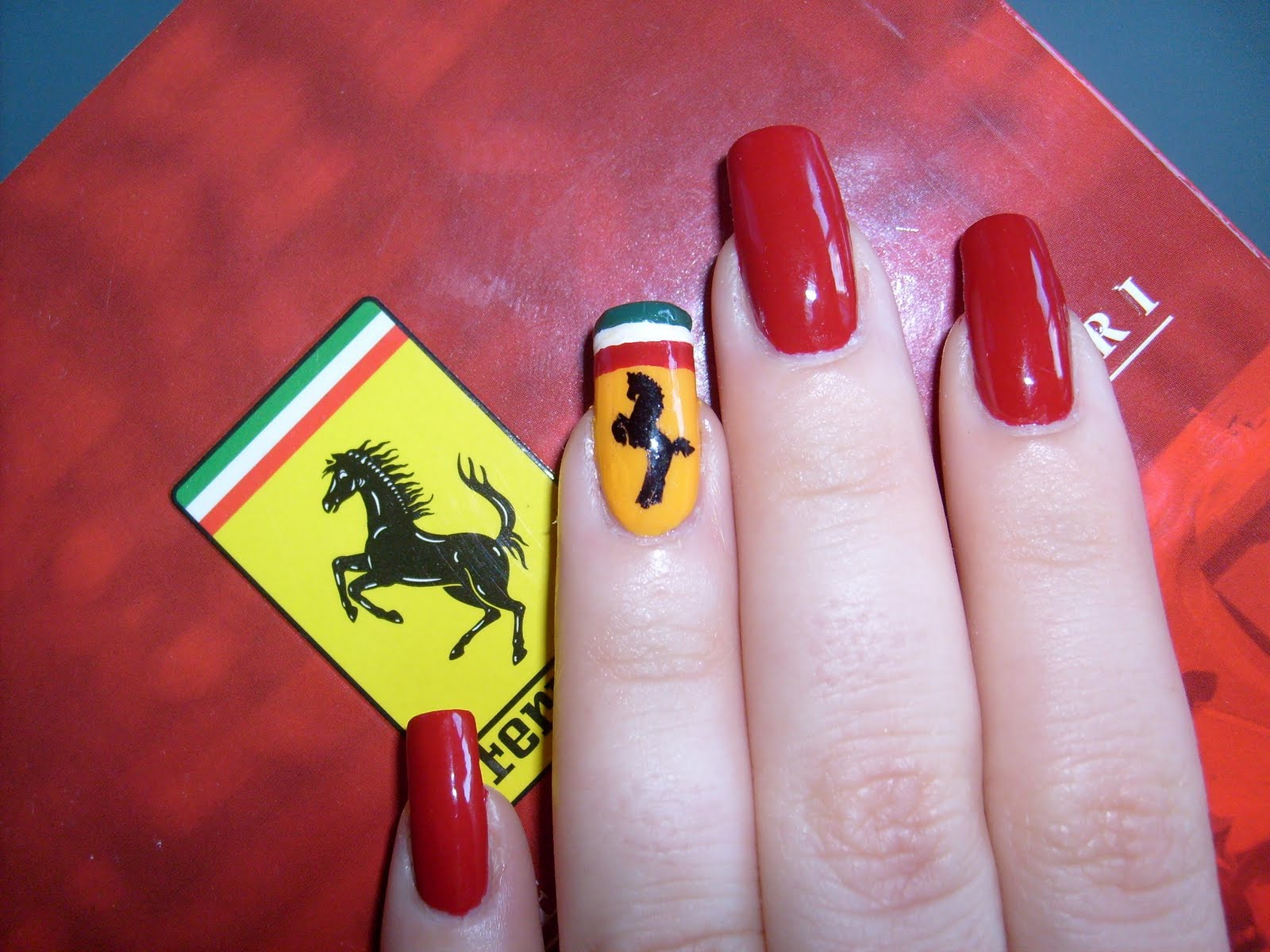 Pee Before Polish: Ferrari manicure with Chanel Dragon