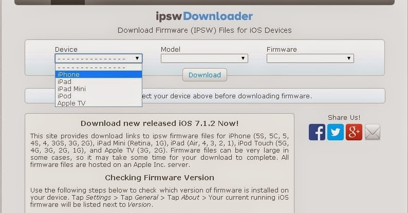 Download IPSW untuk Restore iOS ~ Zero Apple's