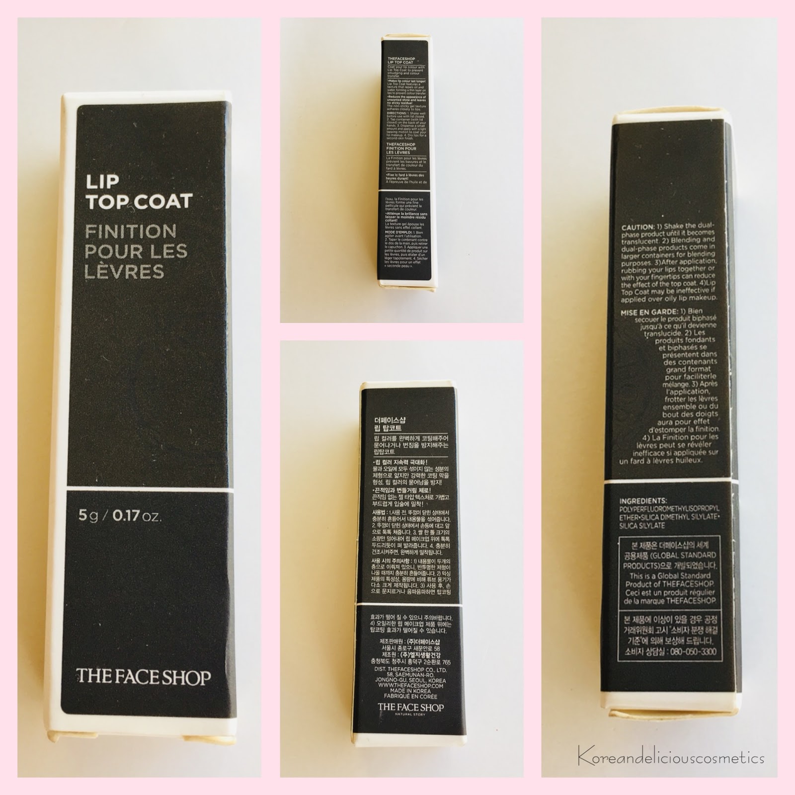 Korean Delicious Cosmetics skincare reviews: [THE FACE SHOP] Lip Top Coat