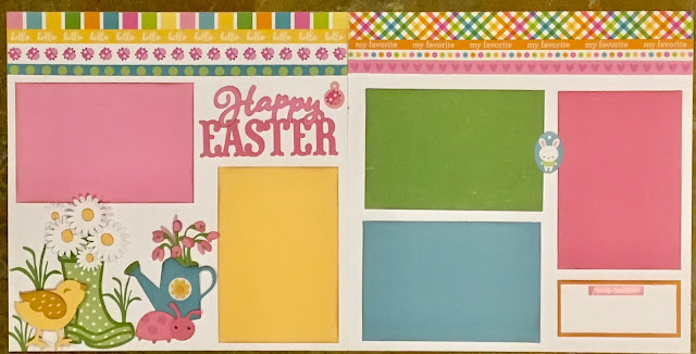 Cricut Crazy Scrapper: Happy Easter layout