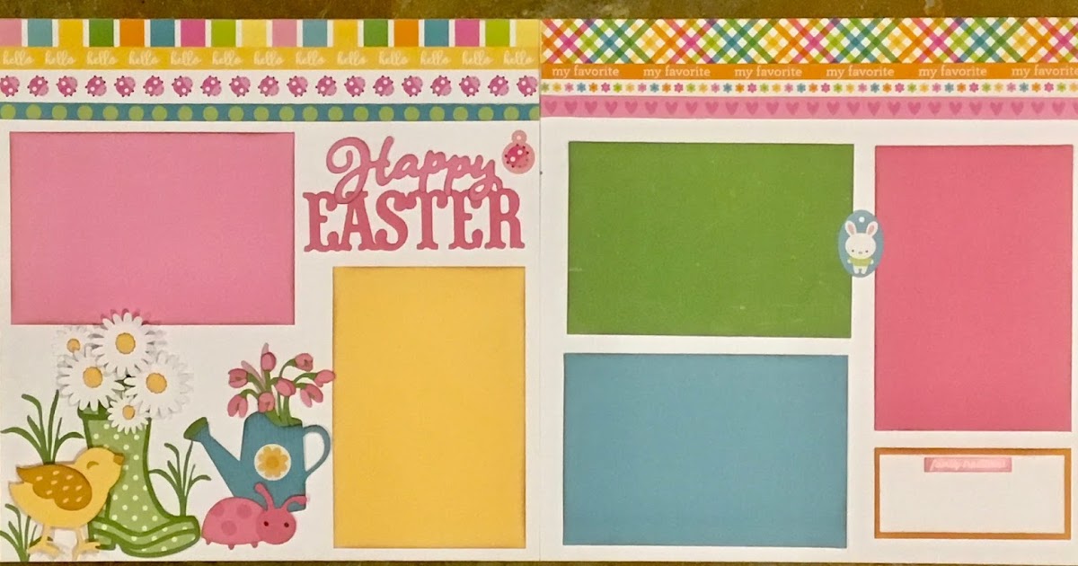 Cricut Crazy Scrapper: Happy Easter layout