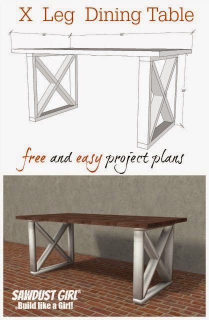 DIY And Crafts: X leg dining table. Easy and inexpensive project