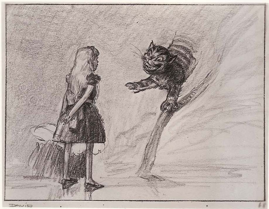 Vintage Disney Alice in Wonderland: David Hall Story Art Stills - Alice ...