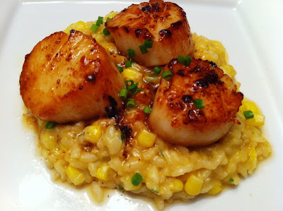 Everyday Gourmet: Seared Scallops with Sweet Corn Risotto