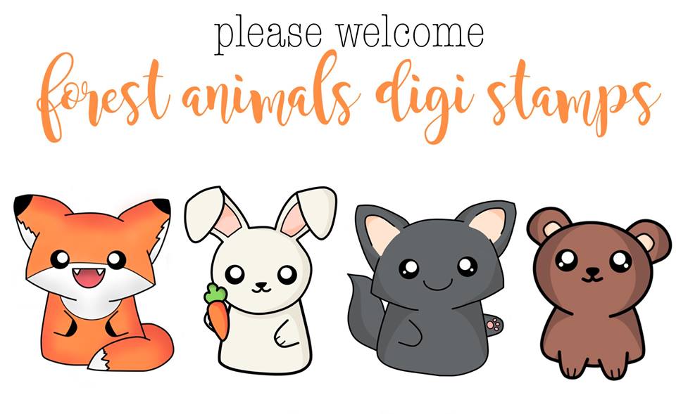Crafting While the Baby Naps: Forest Animals Digi Stamps Blog Hop