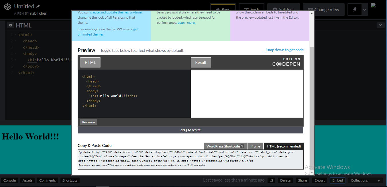 Cara Mudah Pasang Editor Script keren di Blogger dengan Codepen - Sahretech