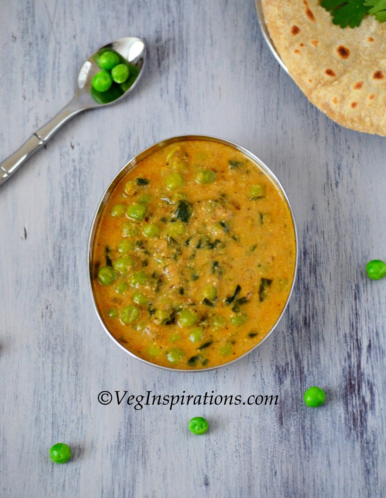 Methi Malai Matar ~ Creamy Green Peas Curry ~ With Stepwise pictures ...