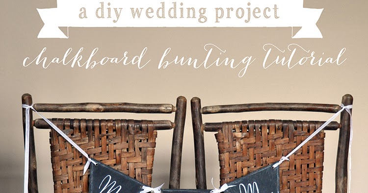 Lorrie Everitt Studio: chalkboard bunting tutorial and free "Mr. & Mrs ...