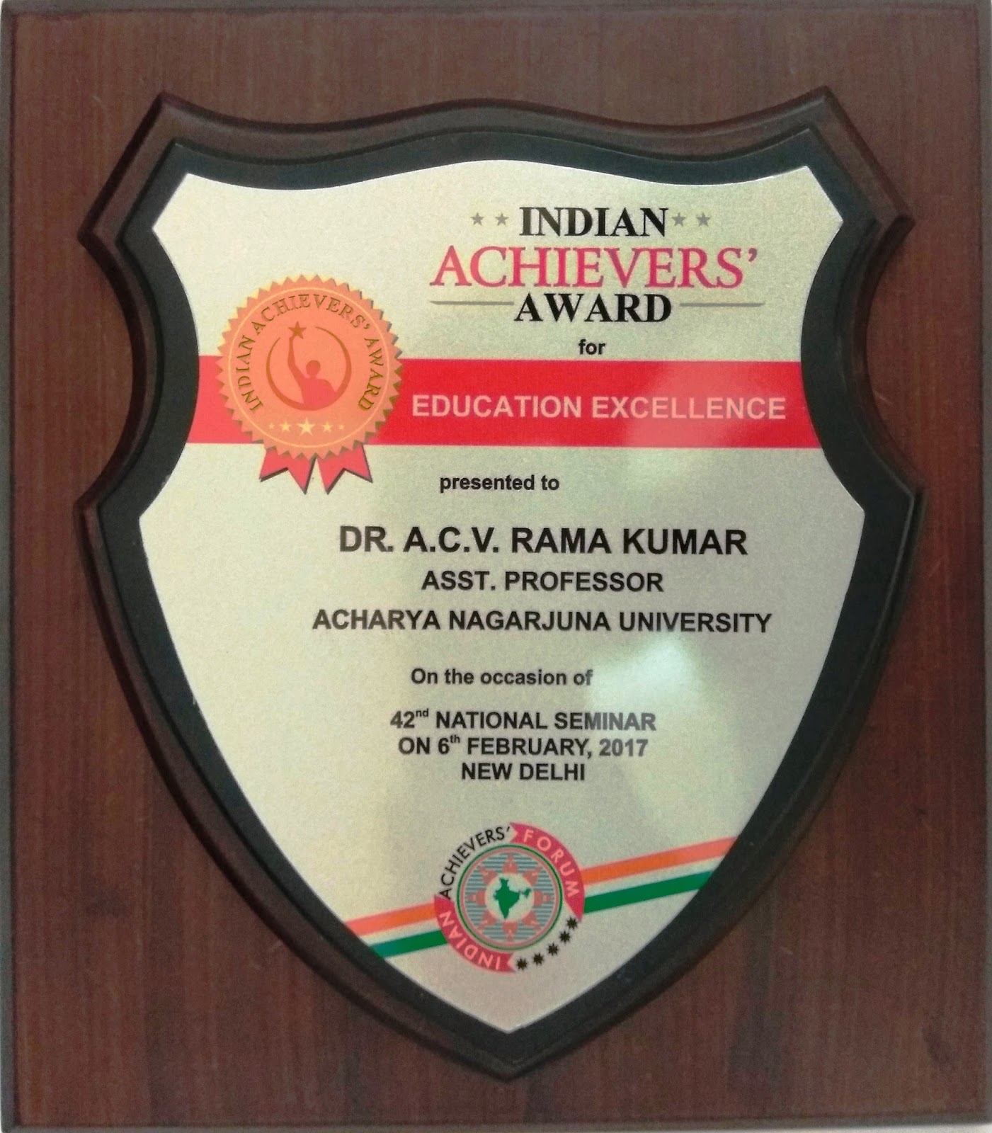 THE HINDI ACADEMY: RECEIVED "INDIAN ACHIEVERS’ AWARD" @ NEW DELHI (6th ...