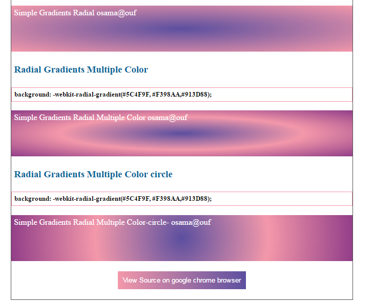linear and radial gradient in css3 - Web Design