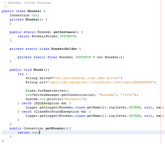Belajar Java: Koneksi Java dengan Ms.Sql Server