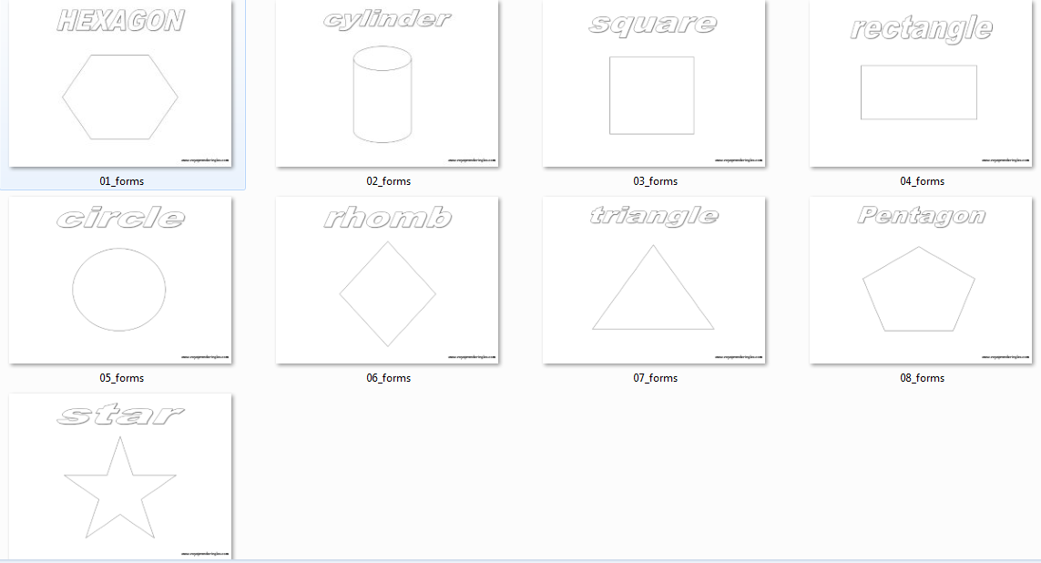 Nombres de figuras geométricas en inglés - Imagui