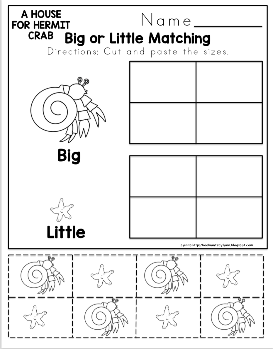 A HOUSE FOR HERMIT CRAB TODDLER BOOK UNIT ~ Book Units by Lynn