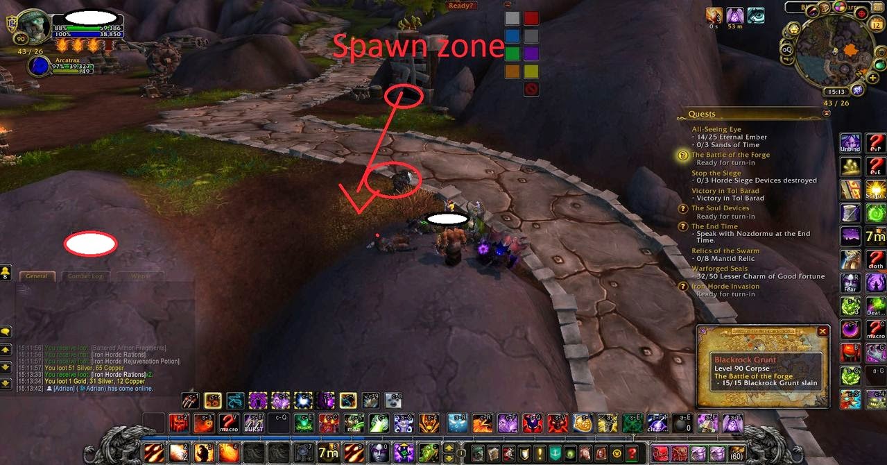 Master of World of Warcraft : Farm level 90 250-300 xp per mobs [2 spots]