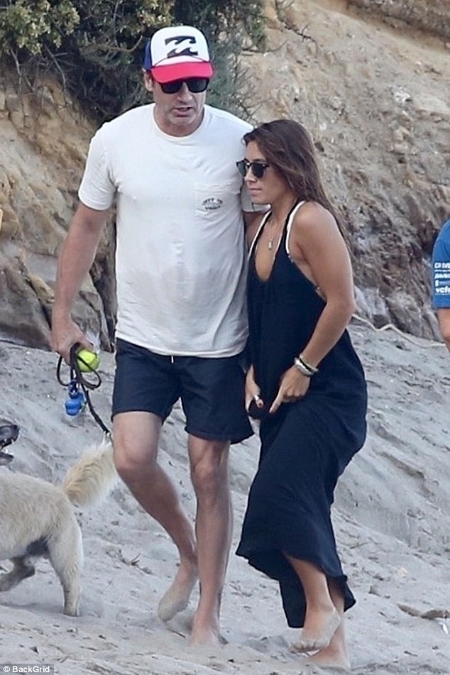 David Duchovny and girlfriend Monique hit the beach in Malibu - August ...