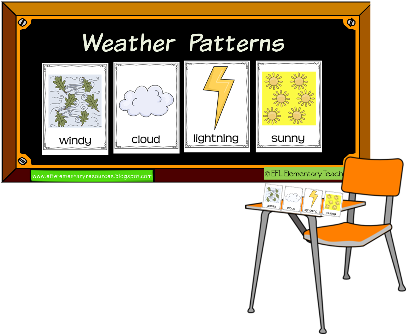 EFL Elementary Teachers: Weather Flashcards Activities for ESL EFL Learners