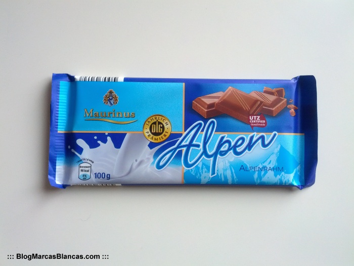 Chocolate con nata alpina MAURINUS (Aldi) el blog de las marcas blancas