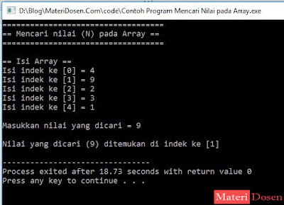 Array Satu Dimensi C++, Lengkap Contoh Program dan Penjelasan - Materi ...