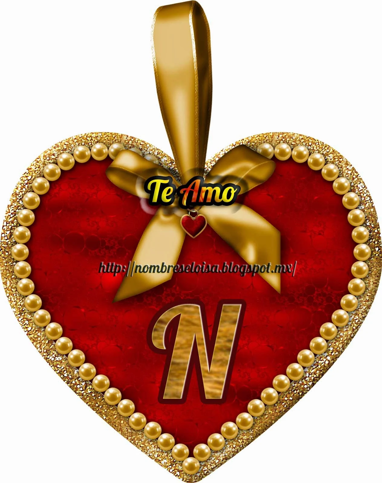 Medalla Corazón ( Iniciales )