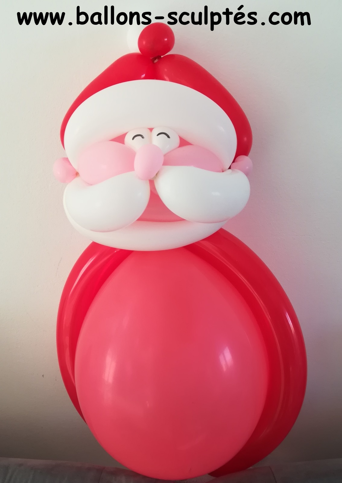 Ballons sculptés: Père noël en ballons sculptés