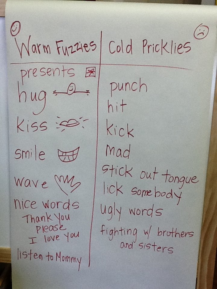 TK TSGI Sensory and Communication Preschool: Warm Fuzzies & Cold Pricklies