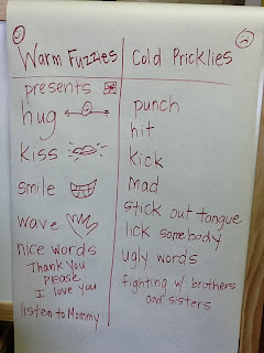 TK TSGI Sensory and Communication Preschool: Warm Fuzzies & Cold Pricklies
