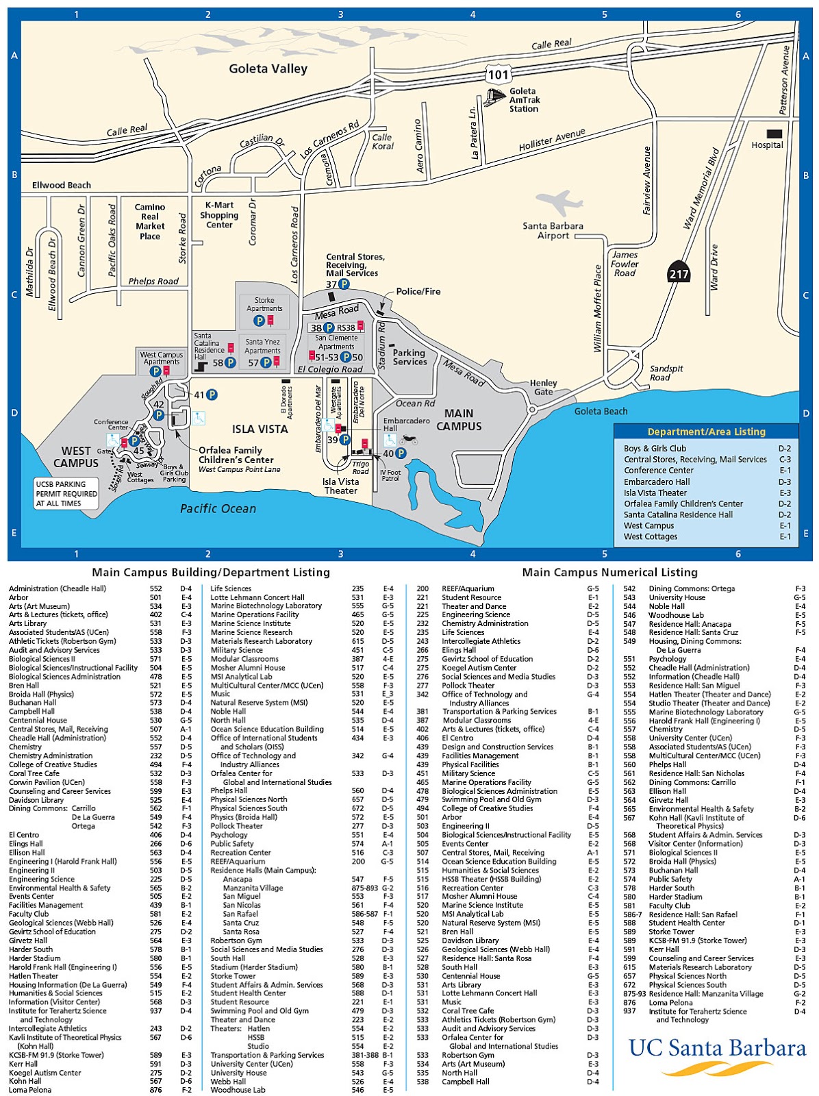 Session B: Art 1A: UCSB Campus Map