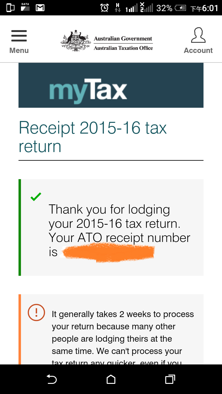 囧尼碎碎念: [2016] 手機上用 MyTax 退稅 + myGov 申請 (step by step) - Australia