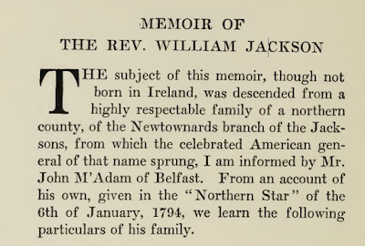 The Silver Bowl: Rev. William JACKSON - Dead Ends Blog #1