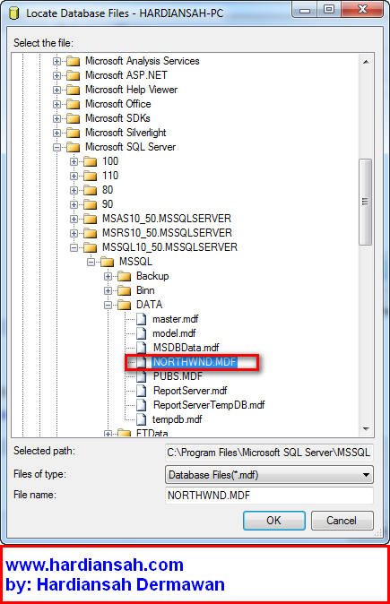 Tutorial Install Databases Nortwind di Microsoft SQL Server 2008 | Hardiansah Dermawan