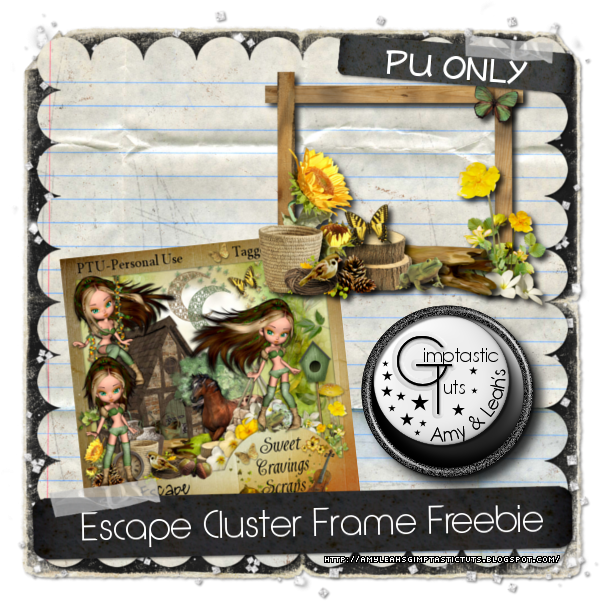 Amy & Leah's Gimptastic Tuts: Escape Freebie Cluster Frame