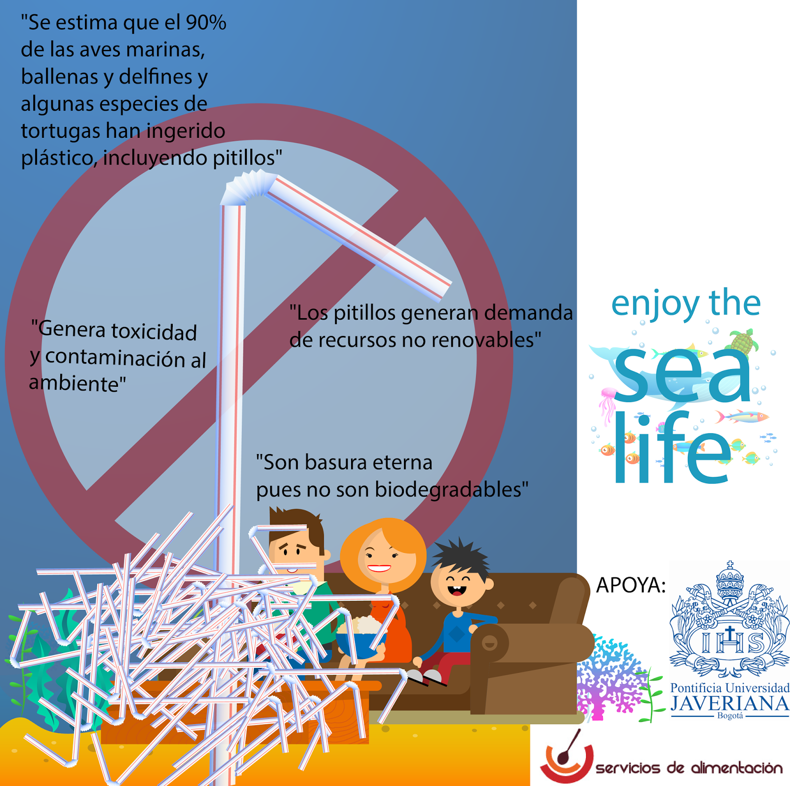 Evitemos el uso del pitillo, pensemos en el medio ambiente