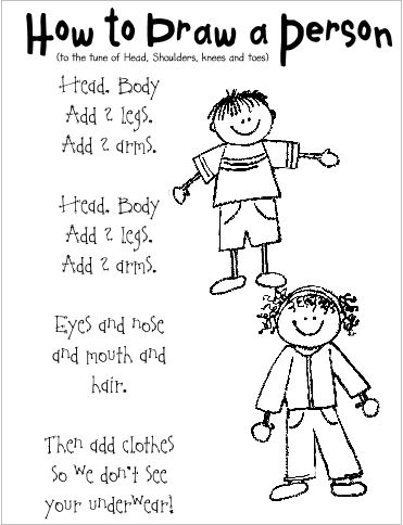 Adventure Preschool and ECFE: How To Draw a Person!