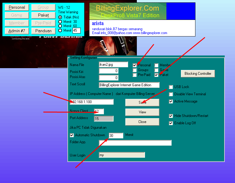 -Cara membuat Billing Warnet ~ Jagad Blogger