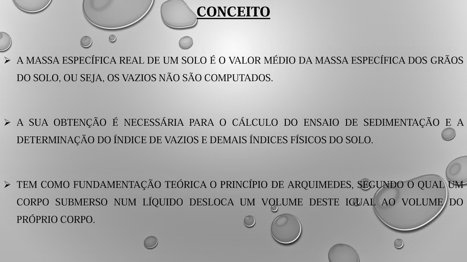 Ensaios de densidade e massa especifica