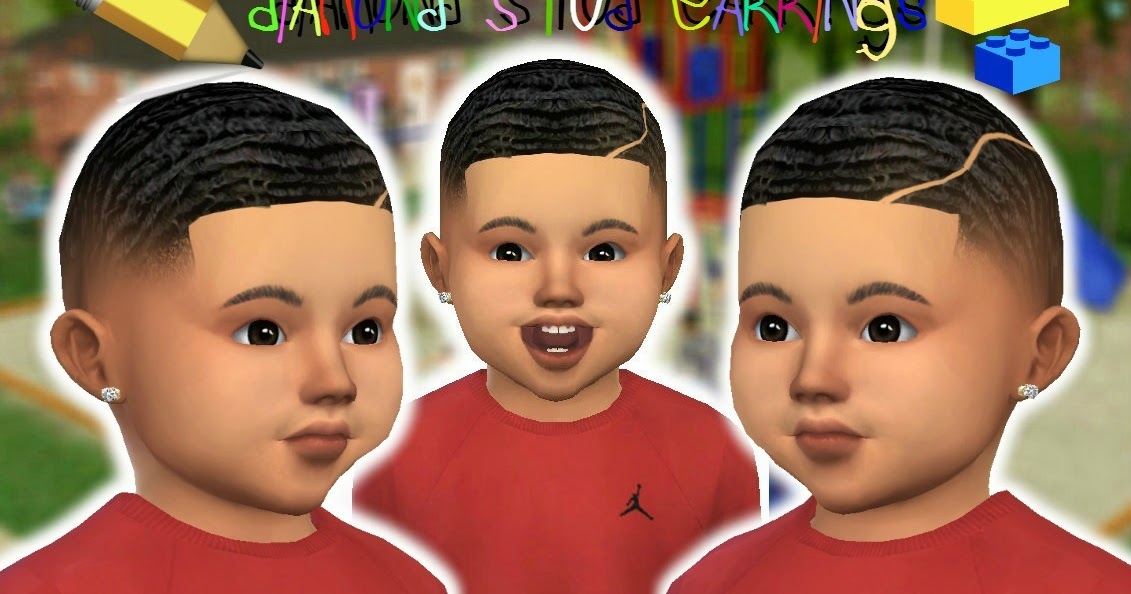 The Black Simmer: BLS Diamond Stud Earrings for Toddlers by Kiko Vanity