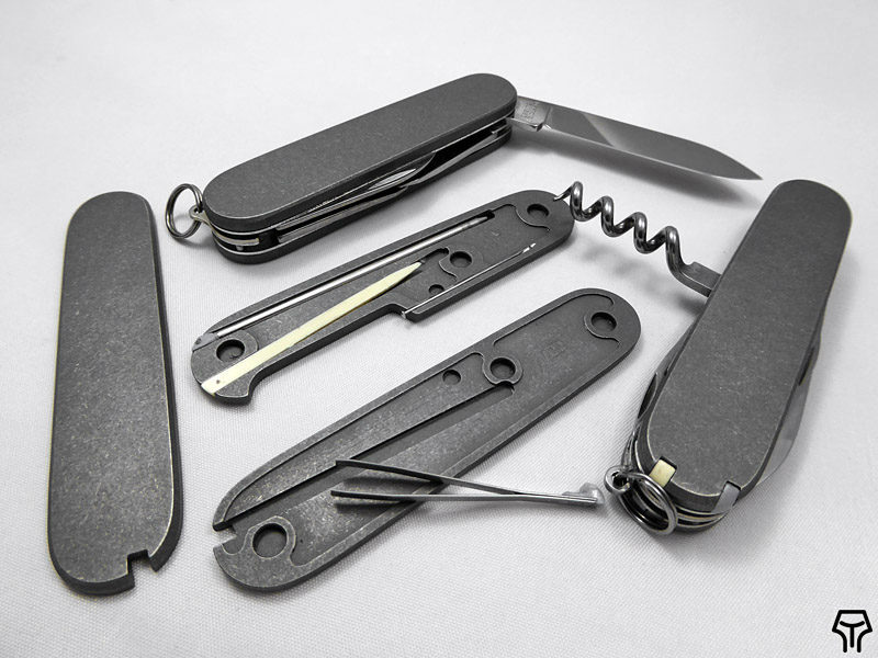 Andrzej Woronowski Custom Knives: Victorinox Swiss Army Knife scales 13
