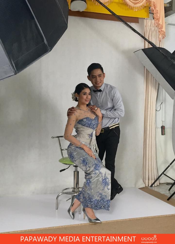 Myint Myat and Thinzar Wint Kyaw Couple Fashion Studio Photoshoot
