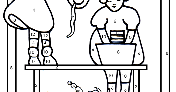 Crayon Palace: Color-by-number: The Clothes Line