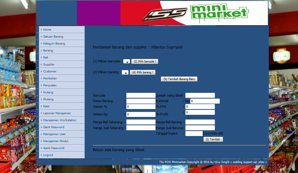 Aplikasi Minimarket support Barcode Scanner dengan PHP | Ngerapik ...