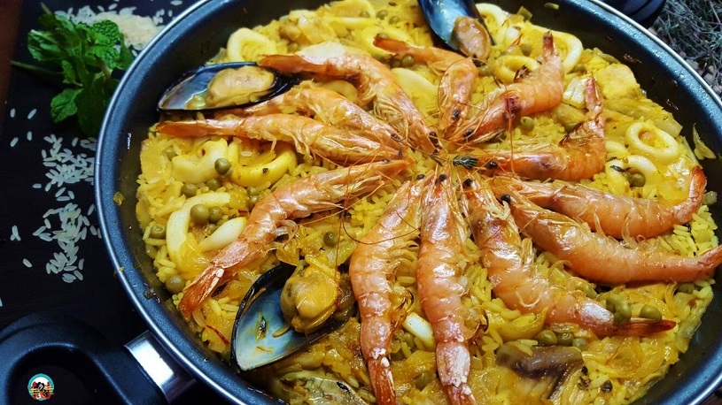Paella de mariscos - ¡Huele Bien!